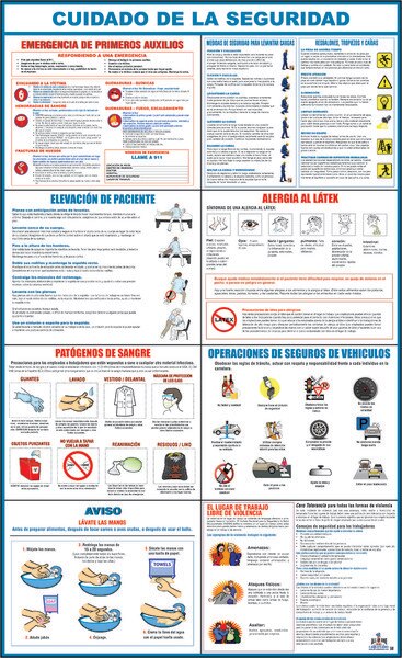 8-in-1 Healthcare Safety Poster | OSHA Safety Poster for Workplace
