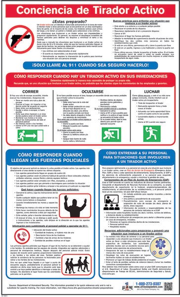 Active Shooter Response Poster | All In One Poster Company
