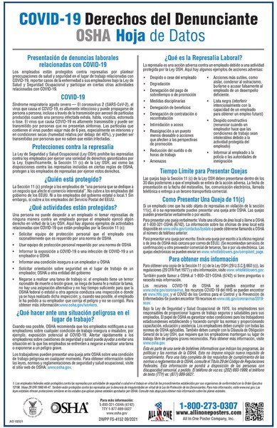 COVID Whistleblower Poster | Safety Awareness Poster for Workplace