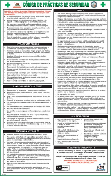 California Code of Safe Practices | CAL-OSHA Safety Poster for Workplace California Code of Safe Practices | CAL-OSHA Safety Poster for Workplace