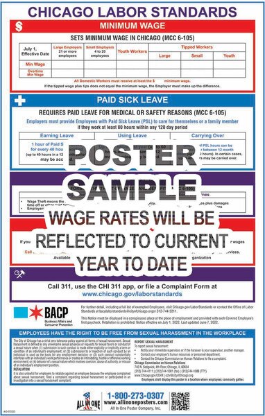 2025 Chicago Labor Law Poster | All In One Poster Company