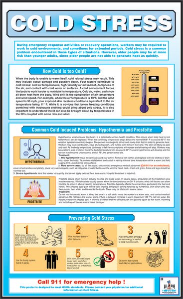 OSHA Cold Stress Posters | All In One Poster Company