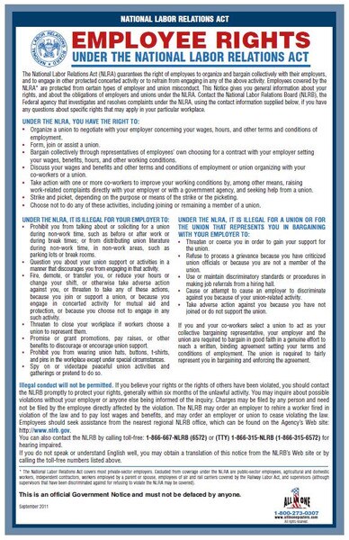 Employee Rights Under NLRA English