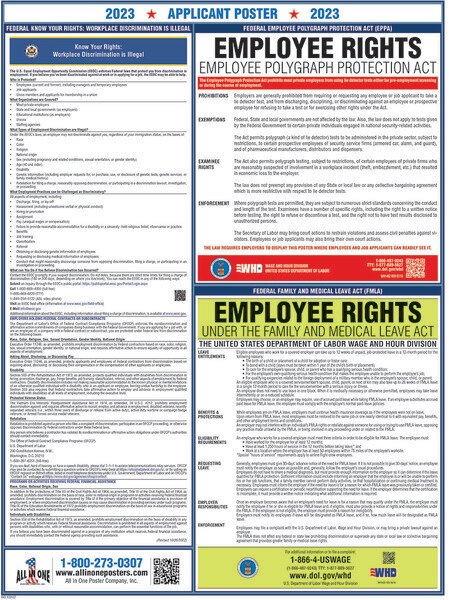2025 Complete Federal Applicant Labor Law Poster