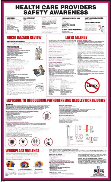 Health Care Provider Safety Awareness | OSHA Safety Poster for Workplace