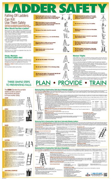 Ladder Safety | OSHA Safety Poster for Workplace