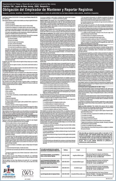 New Jersey Employer Obligation Notice | Workplace Poster
