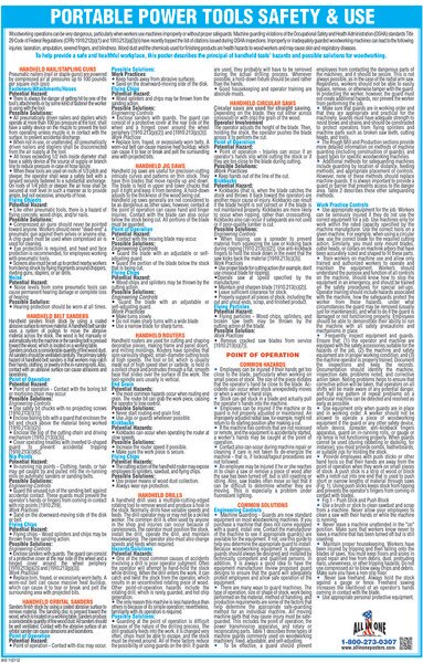 Portable Power Tools Safety and Use | OSHA Safety Poster for Workplace