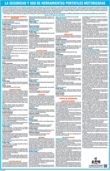 Portable Power Tools Safety and Use | OSHA Safety Poster for Workplace