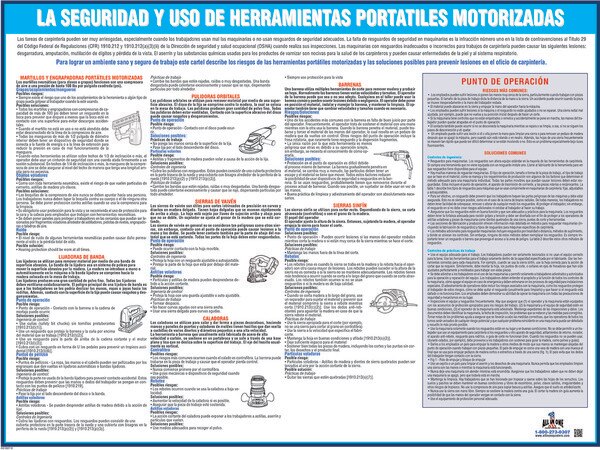 Portable Power Tools Safety and Use | OSHA Safety Poster for Workplace