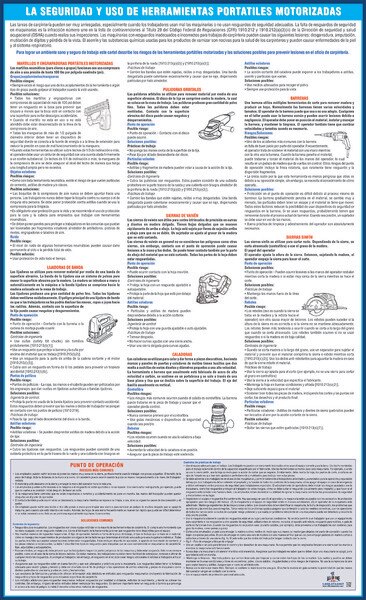 Portable Power Tools Safety and Use | OSHA Safety Poster for Workplace