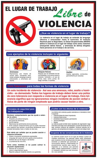 Violence Free Workplace | OSHA Safety Poster for Workplace