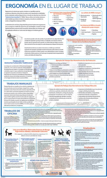 Workplace Ergonomics | OSHA Safety Poster for Workplace