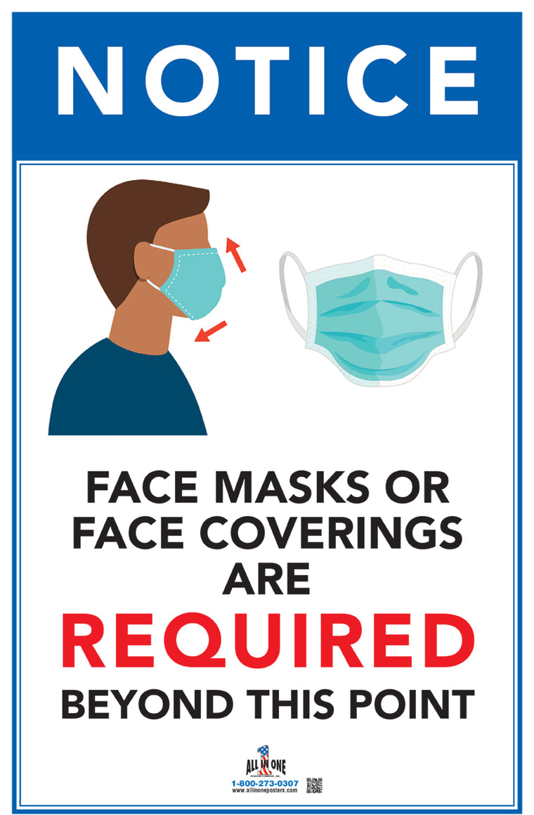 Face Mask Required Poster | Safety Awareness Poster for Workplace – All ...